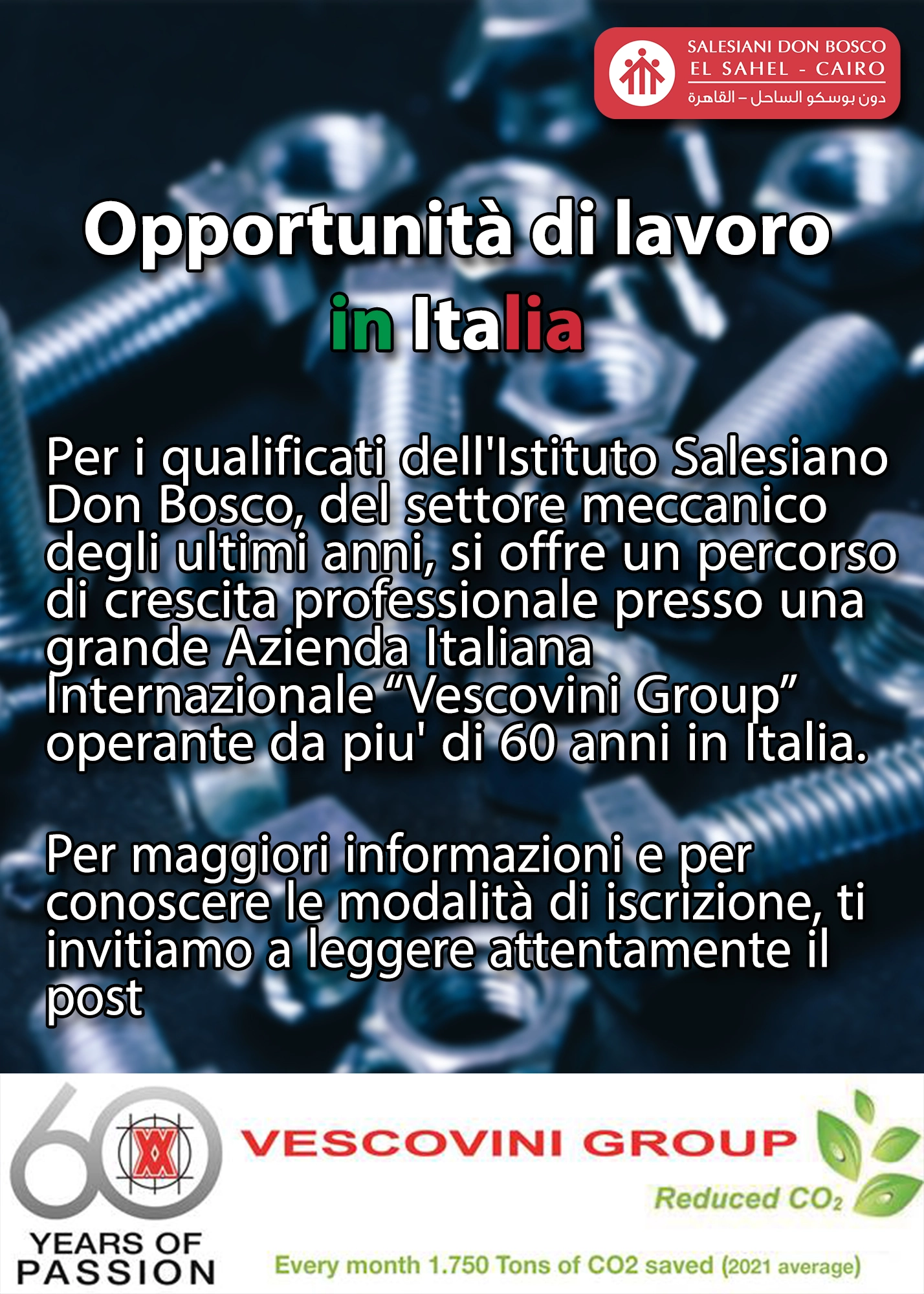 Job Vacancy In Italia - Istituto Salesiano Don Bosco